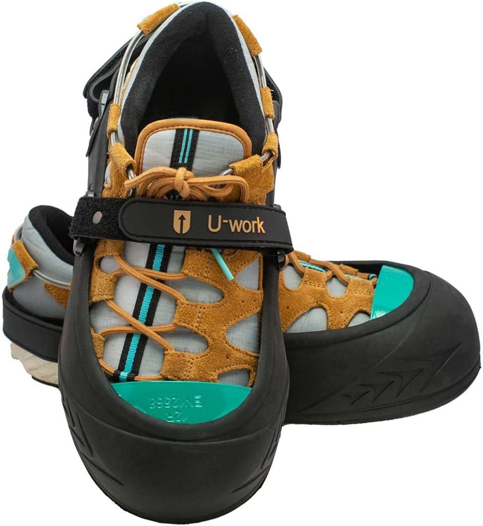 Removable steel toe inserts with double straps slip resistant