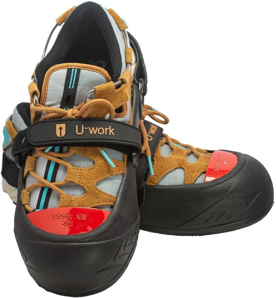 Removable steel toe inserts with double straps slip resistant